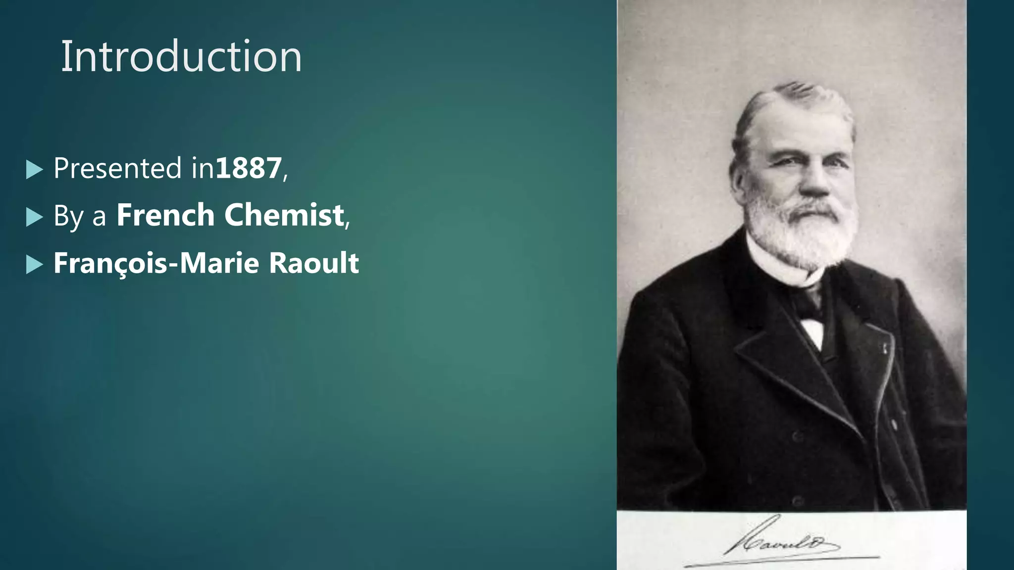RAOULT'S LAW ( Physical & Analytical Chemistry) | PPTX