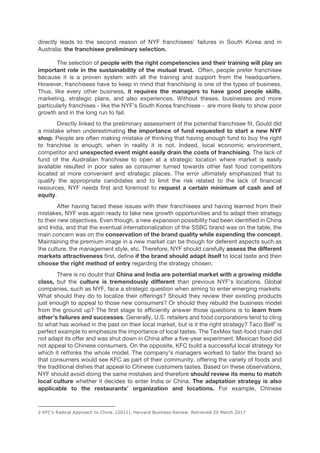New York Fries : International Growth Strategy | PDF