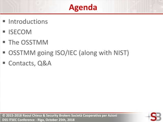 Proactive security: The Opensource Security Testing Methodology Manual ...