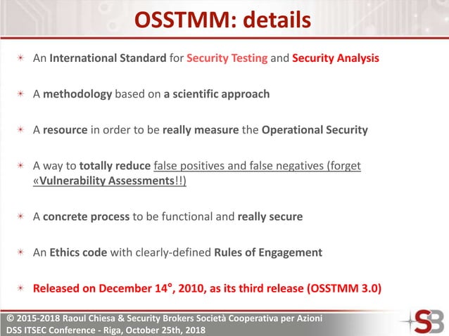 Proactive Security The Opensource Security Testing Methodology Manual
