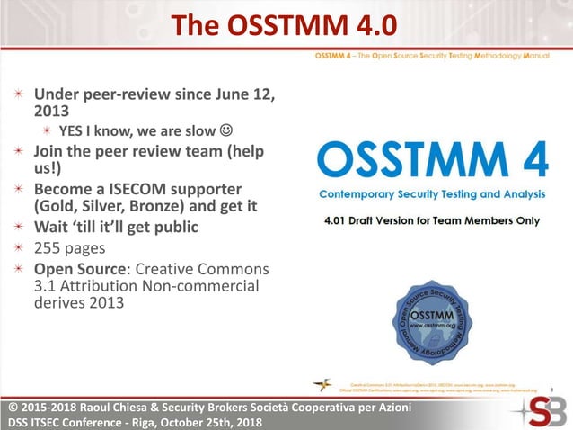 Proactive Security The Opensource Security Testing Methodology Manual