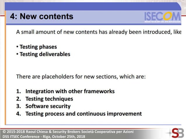 Proactive Security The Opensource Security Testing Methodology Manual