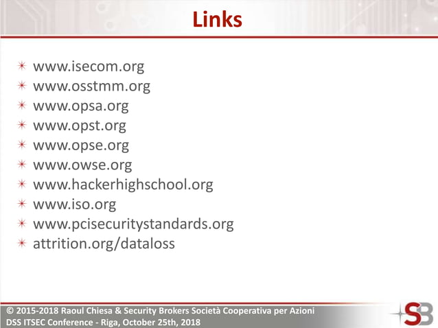 Proactive Security The Opensource Security Testing Methodology Manual