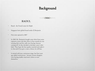 Raoul & Massimo Dutti Brand Comparison and Analysis Report | PPT