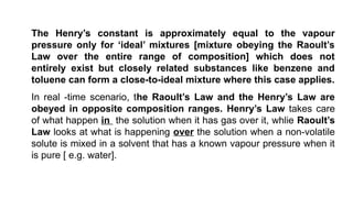 RAOULT'S LAW AND VAPOUR PRESSURE, CLASS 12 CHEMISTRY | PPTX