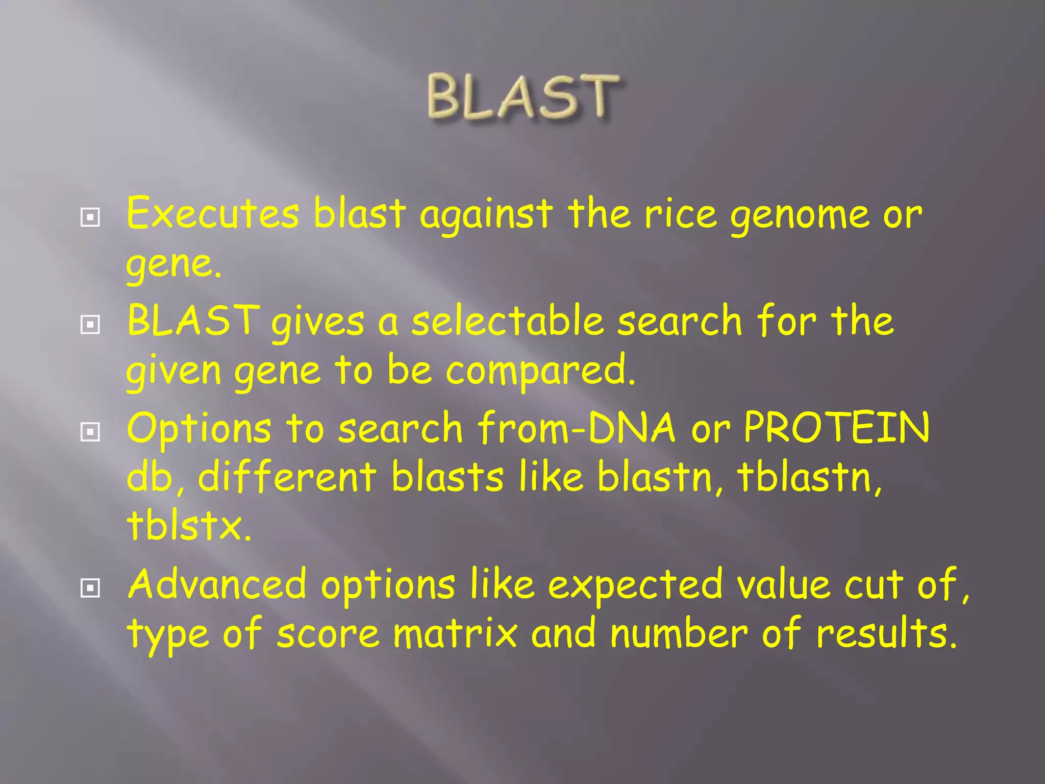 Rap db(rice annotation project data base) | PPT