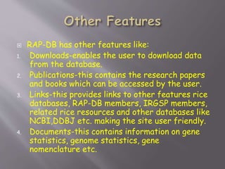 Rap db(rice annotation project data base) | PPT