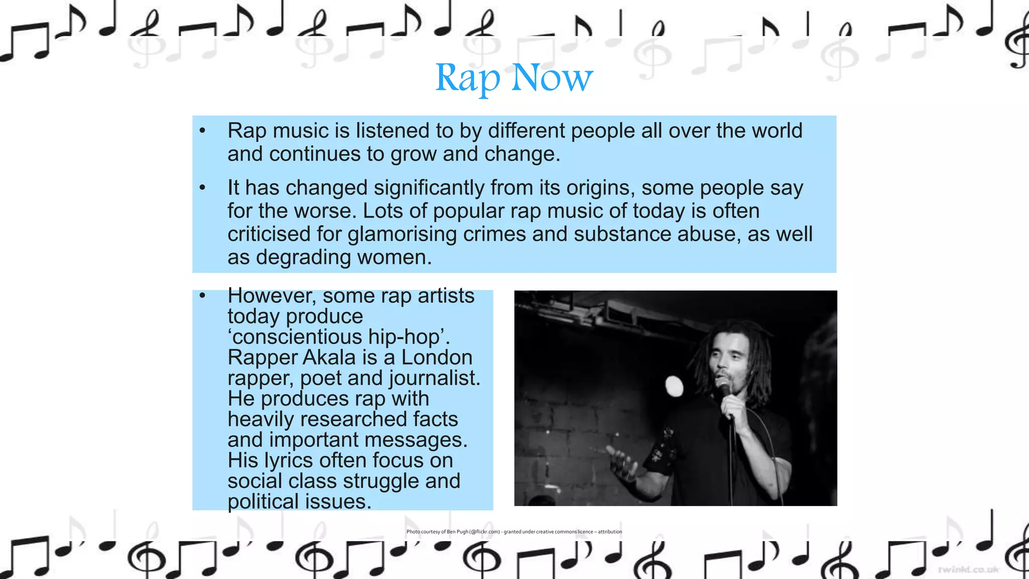 History of Rap | PPTX | Hip Hop Music | Music
