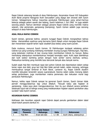 CEBREK, Rapai Berusia 400 Tahun | PDF