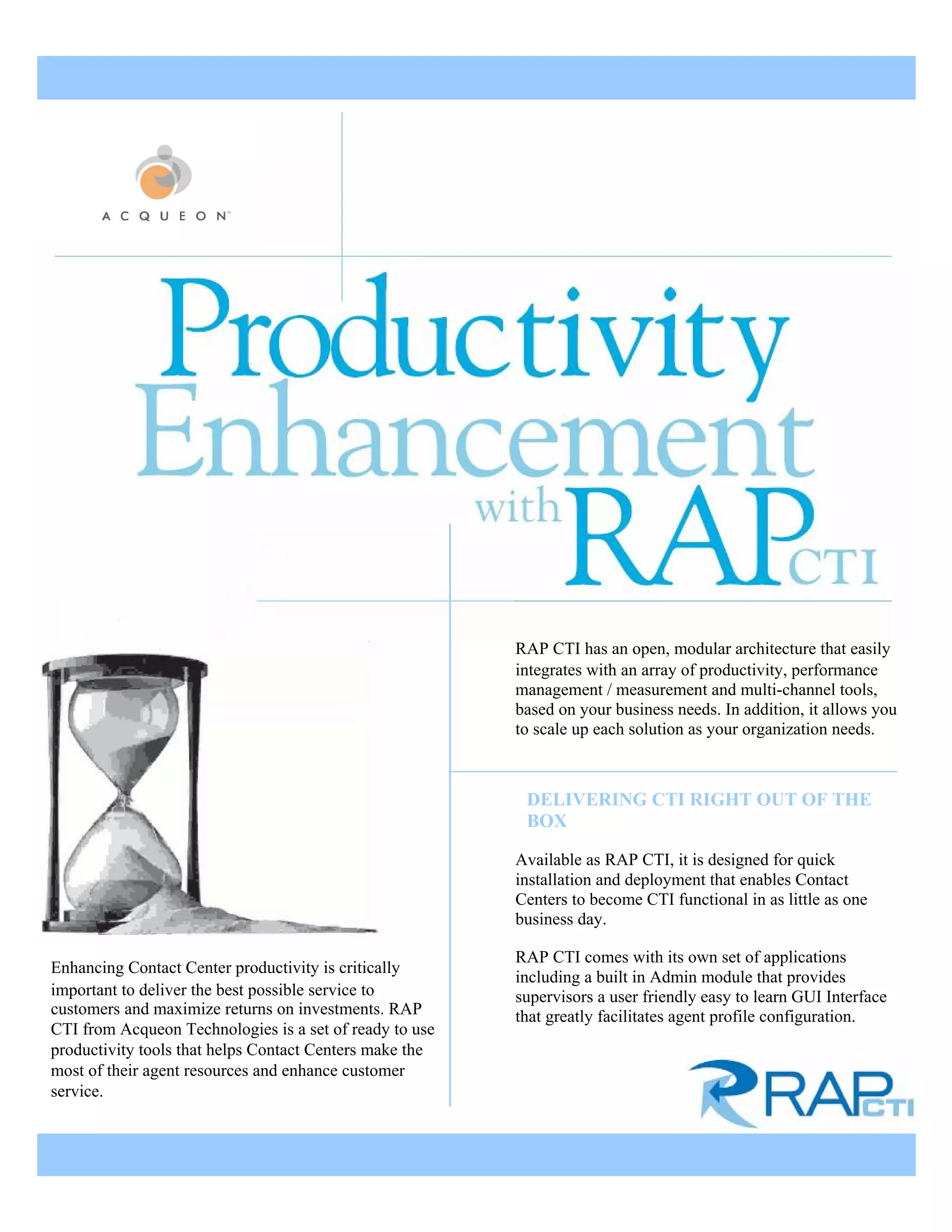 Rap CTI - Brochure | PDF