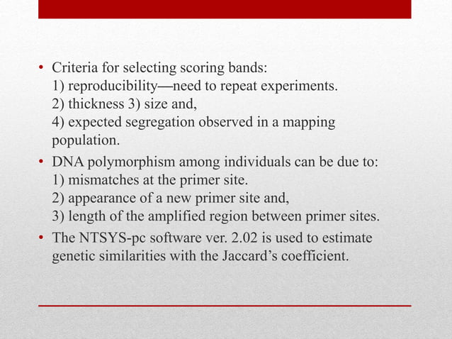 Random Amplified polymorphic DNA. RAPD | PPTX
