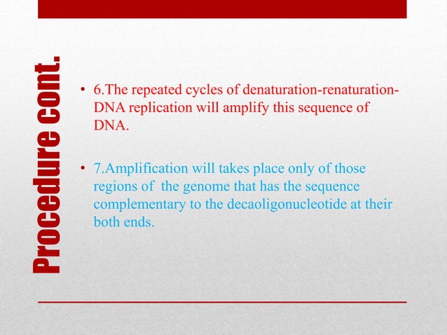 Random Amplified polymorphic DNA. RAPD | PPTX