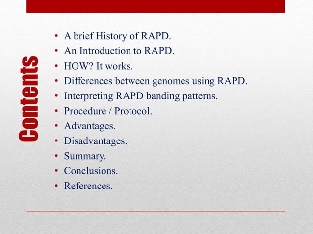 Random Amplified polymorphic DNA. RAPD | PPTX