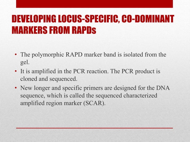 Random Amplified polymorphic DNA. RAPD | PPTX