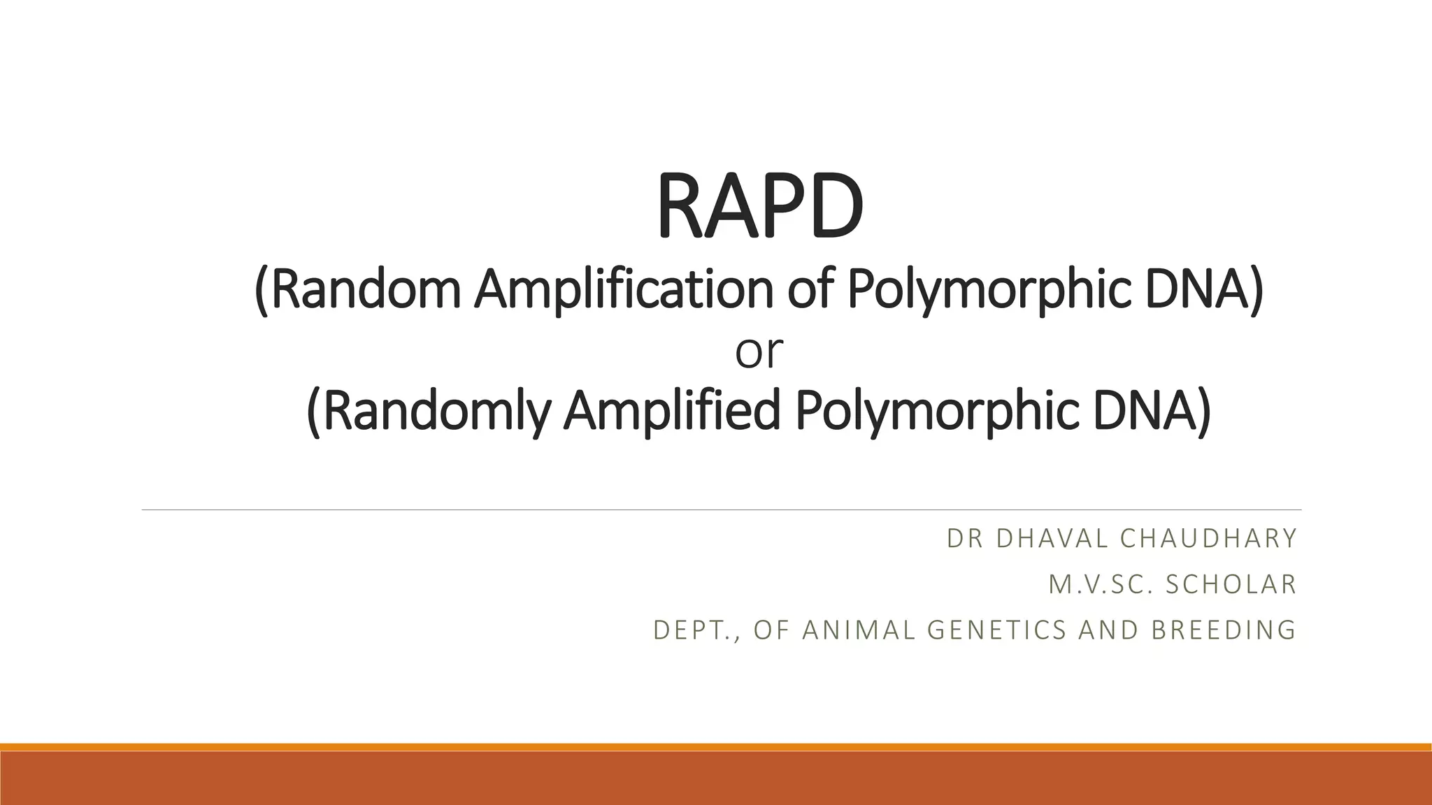 RAPD | PDF