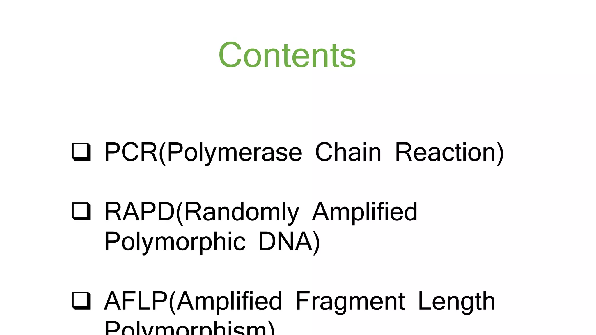Rapd,pcr,aflp presentation | PPT