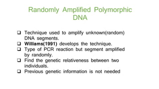 Rapd,pcr,aflp presentation | PPT