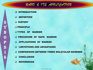 Rapd ppt | PPTX