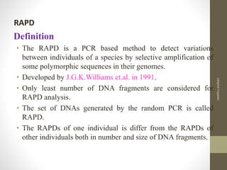 RAPD, RFLP | PPTX
