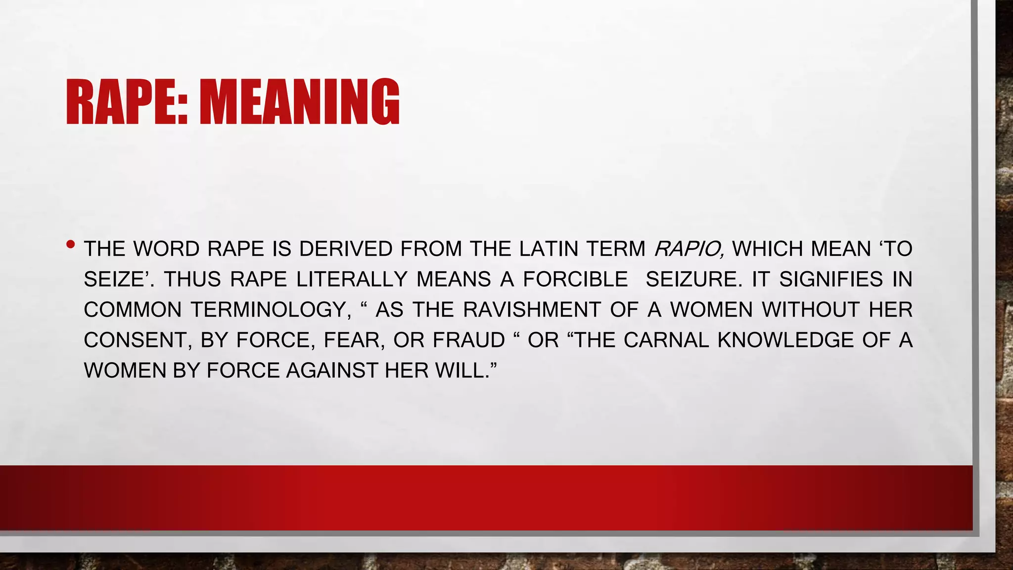 Rape | PPT