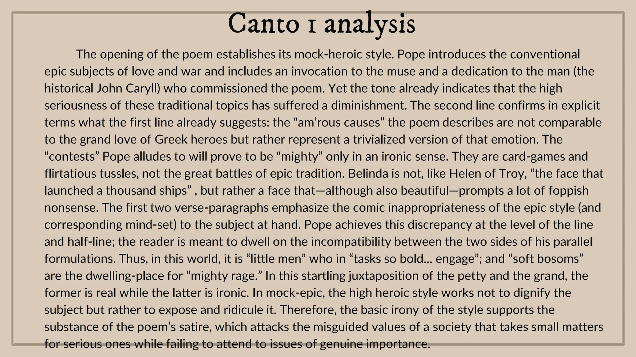 Rape of the Lock.pptx................... | PPTX