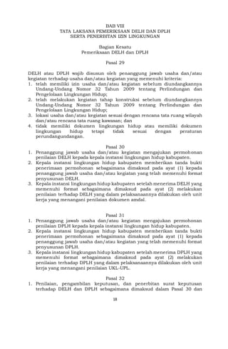 Draft Raperbup penilaian dokumen lingkungan dan izin lingkungan kabupaten bangka tengah | DOCX