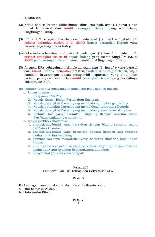 Draft Raperbup penilaian dokumen lingkungan dan izin lingkungan kabupaten bangka tengah | PDF