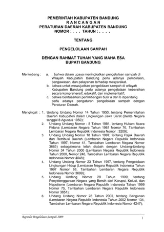 Raperda Sampah Final | PDF
