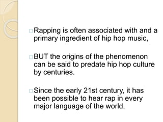 Rap final | PPTX | Hip Hop Music | Music