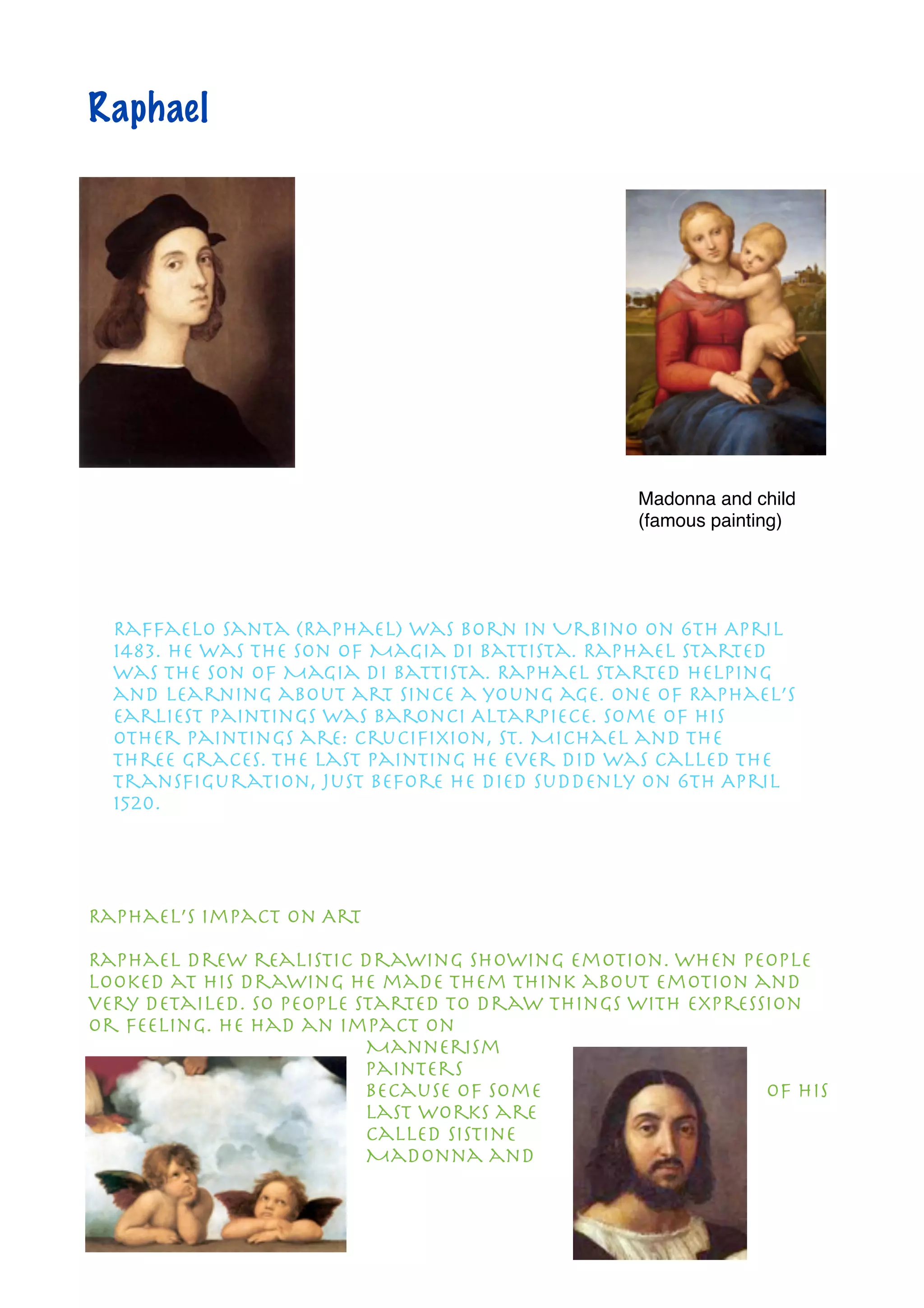 Raphael | PAGES | Painting | Arts and Crafts