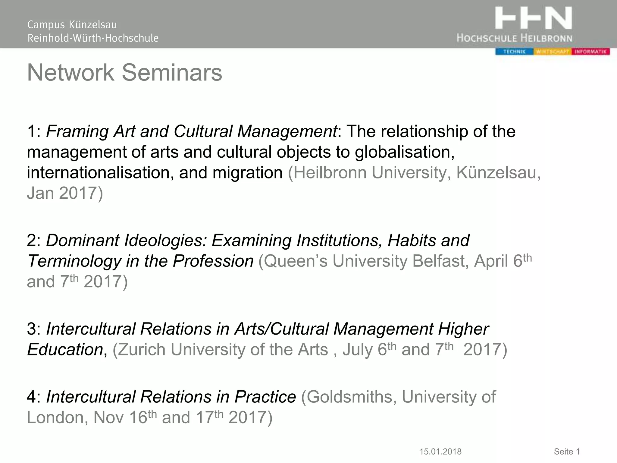 Intercultural Relations in Arts and Cultural Management | PPTX