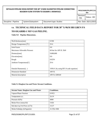 PIPELINE DESIGN, INTEGRITY AND RELIABILITY REPORT | PDF | Chemistry ...