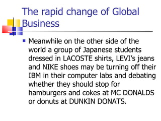 GLOBAL BUSINESS | PPT