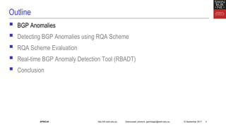 Rapid Detection of BGP Anomalies | PPT