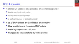 Rapid Detection of BGP Anomalies | PPT