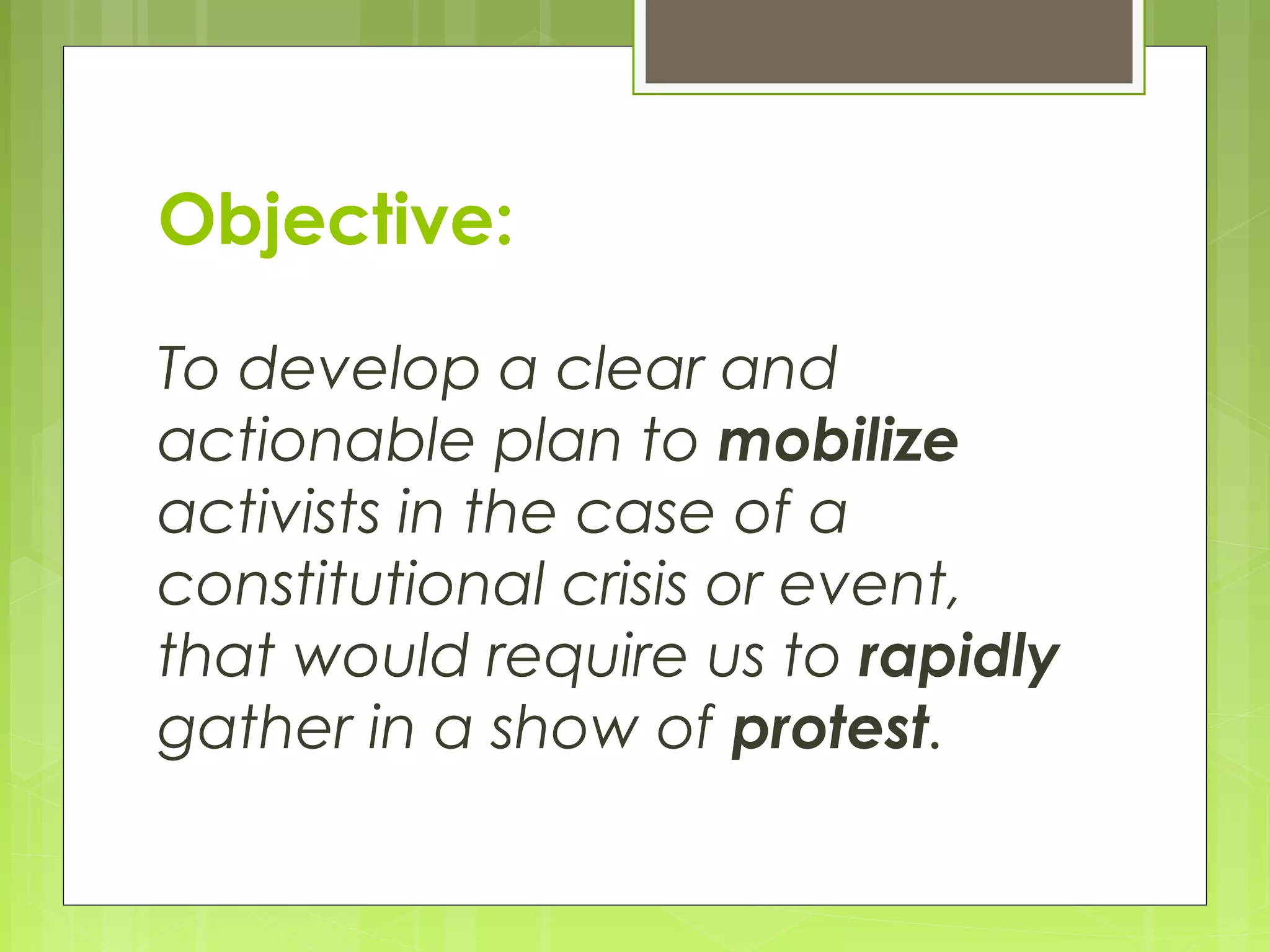Rapid Mobilization Project | PPT
