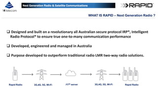 Rapid - Next Generation Radio overview (PTToC) | PPTX