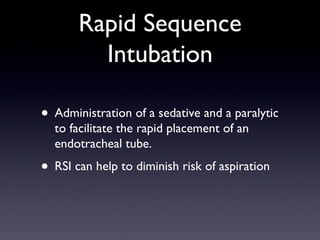 Rapid Sequence Intubation | PPT