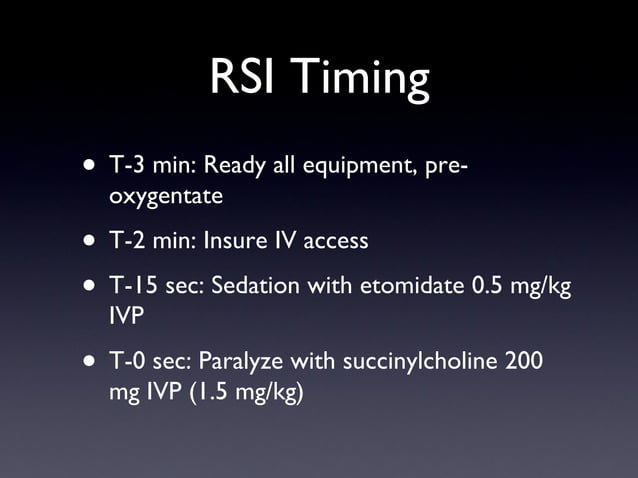Rapid Sequence Intubation | PPT | First Aid | Injuries