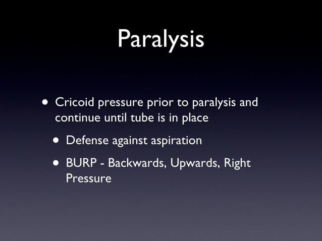Rapid Sequence Intubation | PPT | First Aid | Injuries