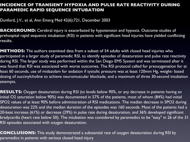 Rapid Sequence Intubation | PPT | First Aid | Injuries