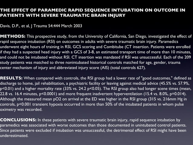 Rapid Sequence Intubation | PPT | First Aid | Injuries