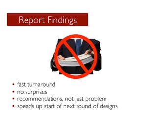 Rapid turnaround usability testing: not just a pipe dream | PPT