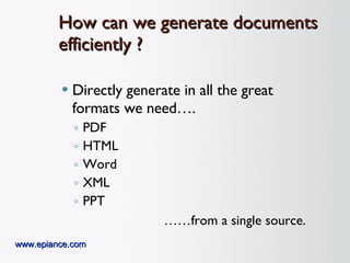 Rapid User Manual and Document generation | PPT