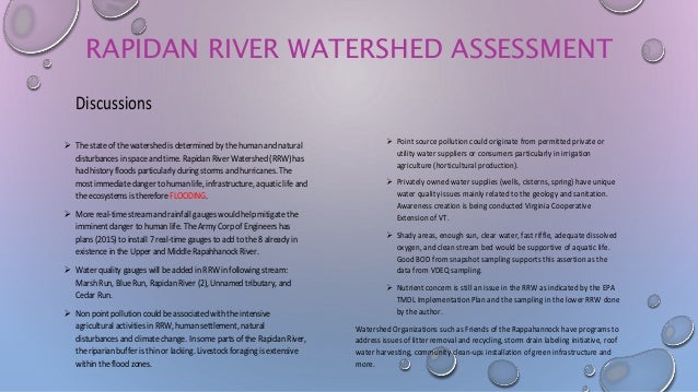 Rapidan river watershed assessment presentation john ndiritu 2014