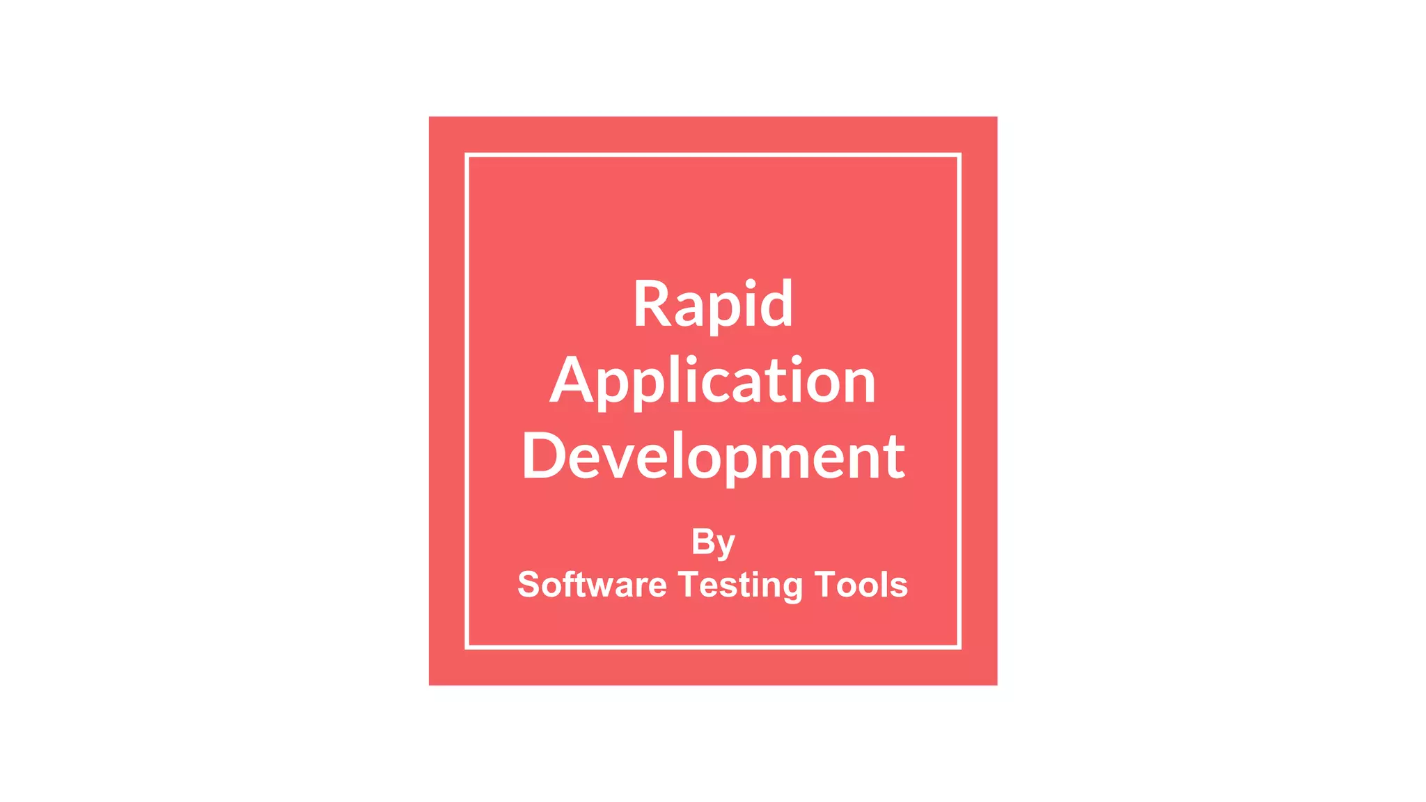 Rapid Application Development Ppt