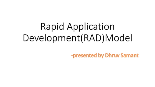 Rapid application development | PPTX