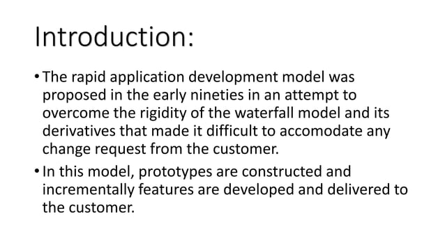 Rapid application development | PPTX