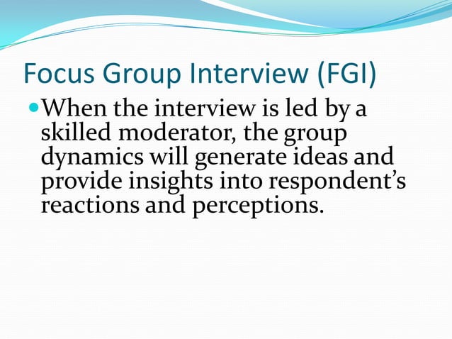 Rapid Appraisal FGD,FGI,IDI | PPTX