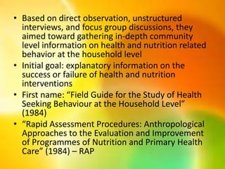 Rapid Assessment Procedures - Report by Cindy Cruz (Cabrera) | PPTX
